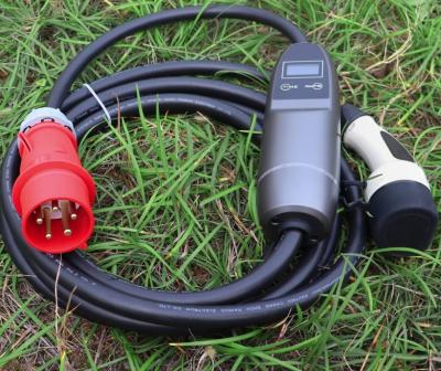 China 32a 16a Portable Ev Charger Plug Level 2 Type 2 Or Type 1 With 5m Cable for sale