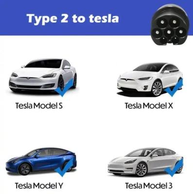 Chine Type 2 à Tesla Type2 raccordé aux véhicules Tesla Adaptateur de charge AC EV Connecteur de charge à vendre