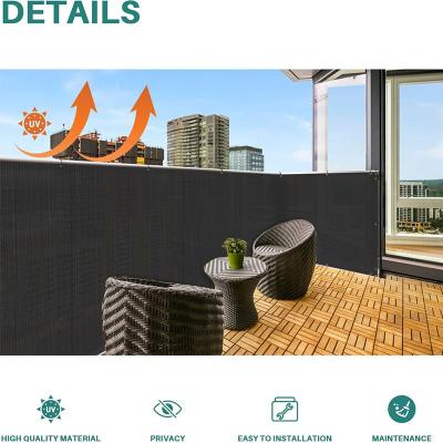 China 185 Gsm Balcony Windbreak Net Shade Cover Mesh Fabric Fireproof Fence Privacy Screen for sale