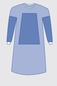 China Soft Disposable Surgical Gown With Adjustable Hook Loop Neckline Closure for sale
