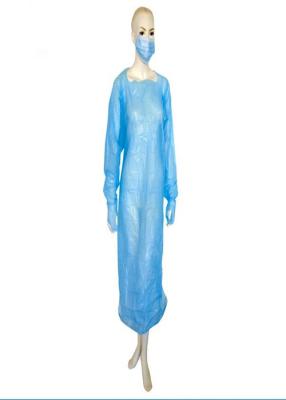 Cina Grembiuli di plastica eliminabili repellenti polvere/dell'acqua unisex con le maniche lunghe in vendita