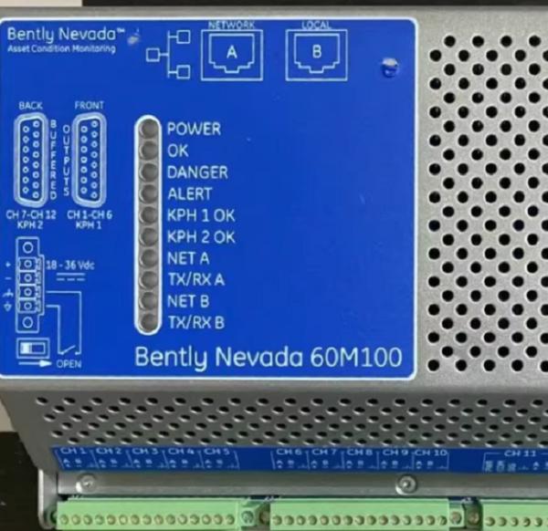 Quality Bently Nevada Spare Parts 60M100-00 DIN Rail Mounted Condition Monitoring Module for sale