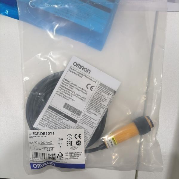 Quality Omron E3F-DS30Y1 90-250VAC 2M Cylindrical M18 Diffuse Photoelectric Sensor IP67 for sale
