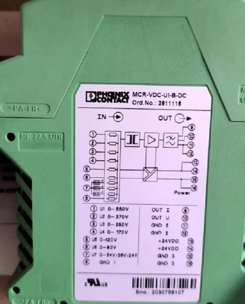 Quality Phoenix Contact MCR-VDC-UI-B-DC 2811118 Voltage Measuring Transducers DIN Rail for sale
