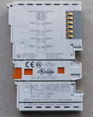 China KL1408 Beckhoff 8-Kanal Digital-Eingangsklemme 24VDC 3,0 ms 5 mA 500 Vrms zu verkaufen