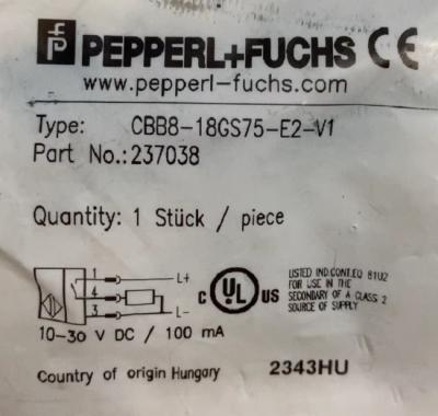 China CBB8-18GS75-E2-V1 Pepperl+Fuchs Capacitive Proximity Switch 10-30V DC for sale