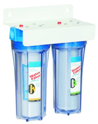 China Doppelte Filtration pp./CTO-lucency 10 Zoll Haushalts-Wasser-Filter UnderSink 1/4" Hafentabellenmodell zu verkaufen