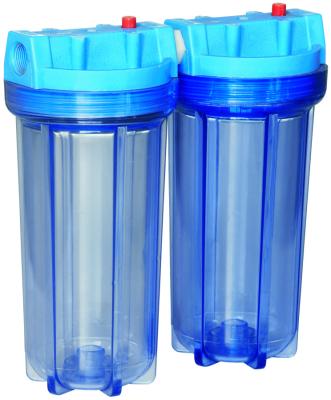 China Huisvesting van de het Waterfilter van pp de Materiële Doulbe Patroon van de het Koord de Gekronkelde Filter van de 10 Duimgrootte Te koop