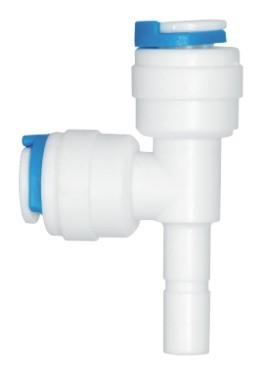Cina Gambo/rumore metallico in montaggi di tubo flessibile di disinnesto rapido dell'acqua dell'adattatore del T, connettori del tubo flessibile dell'acqua blu in vendita