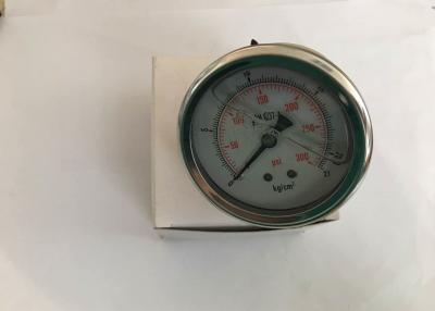 China Edelstahl-öl- gefülltes Manometer für Wasserbehandlungs-Rückseiten-Verbindung zu verkaufen