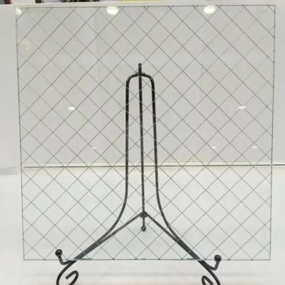 China Clear Chicken Fire Proof Wire Mesh Glass With Customized Size From Building Glass for sale
