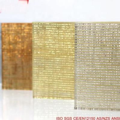 Cina 8mm tessuto decorativo temperato vetro stratificato Min Dimensione 300*300mm Spessore 3mm-25mm in vendita