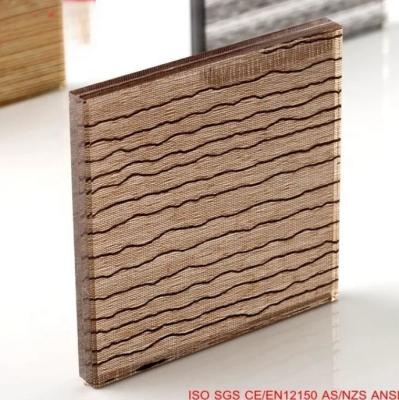 Cina 8mm tessuto decorativo temperato vetro stratificato Min Dimensione 300*300mm Spessore 3mm-25mm in vendita