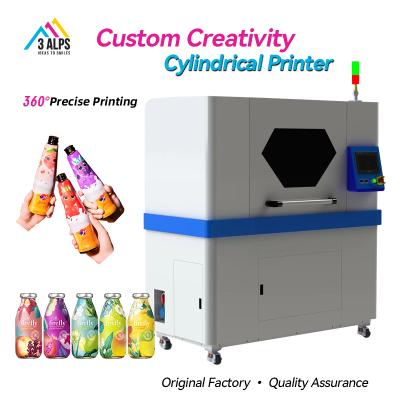 China High Quality 3ALPS Industrial Cylinder UV Inkjet Printer GH4i Dx7 Printhead Fast Speed 2400 DPI Various Shapes Bottles New 1 for sale