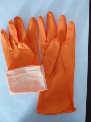 China 45g ORANGE household gloves dish washing gloves latex gloves disposable gloves for sale