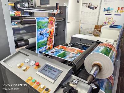 China Flexografische drukkers 4 kleuren Flexopresse Etiketdrukmachine voor papierbeker Te koop