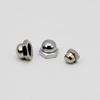 China DIN 985 Carbon Steel Cap Nuts Hex Base Dome Top Bolts For Protection Aesthetics for sale