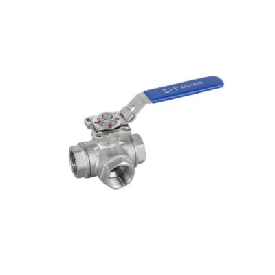 China 3 Way Stainless Steel Thread Ball Valve for sale
