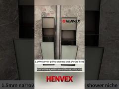 304 stainless steel shower niche with hidden toilet brush and multi-functional