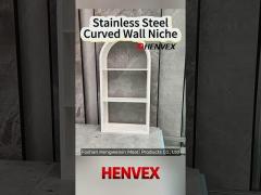 304 stainless steel printed transparent glass backboard niche - customizable double-layer framed