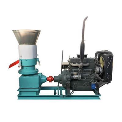 China Roller Driven 300AD Flat Die Pellet Mill with Diesel Engine for sale