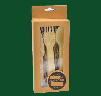 China Biodegradable cutlery 140mm wooden forks 160 mm disposable forks cutlery set for sale