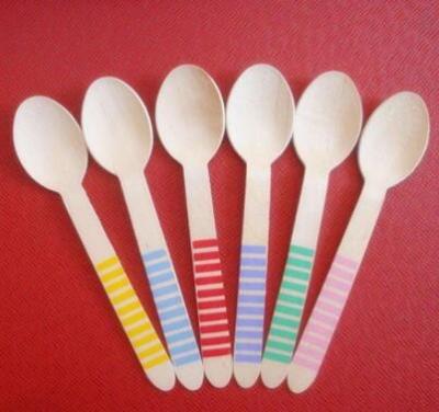 China Biodegradable cutlery 140mm wooden forks 160 mm disposable forks cutlery set for sale