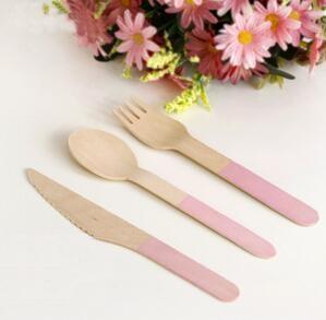 China Biodegradable cutlery 140mm wooden forks 160 mm disposable forks for sale
