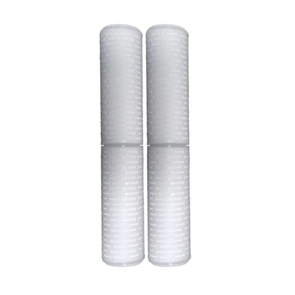 Quality 20 Inch 0.1/0.22/0.45/ 1/5 Micron Pleated Filter Cartridge for Industrial Reverse Osmosis Filtration Systems for sale