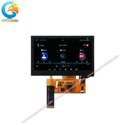 China 4.3-inch Wide-viewing-angle IPS Touchscreen Display 800×480 Resolution I²C Touch Customizable Brightness for sale