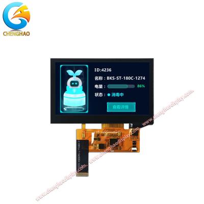 China 4.3-inch Industrial-grade TFT LCD Display Module 800×480 Resolution 80-degree Viewing Angle for sale