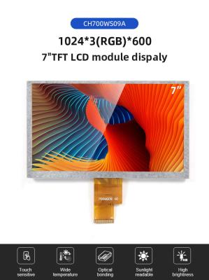 China 7 Inch MIPI Interface Industrial LCD Display Monitors Normally black for sale