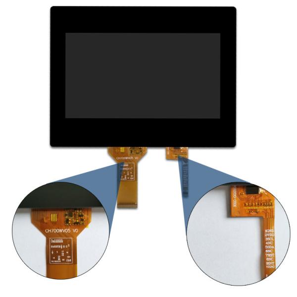 850nits Pcap TFT LCD touch screen 7 pollici 12 ore ISO9001
