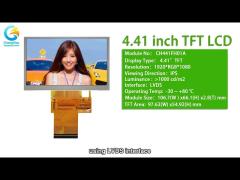 Sunlight Readable TFT LCD Module 4.3 Inch 1280x720 HD Full Color TFT Display