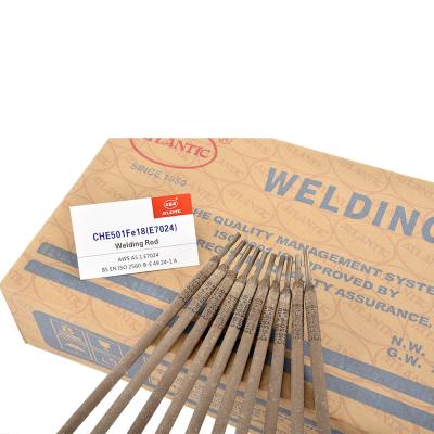 China Factory Price 2021 ATLANTIC Ordinary Electrode CHE501Fe18 (E7024) Electrode With Multiple Specifications CHE501Fe18 (E7024) for sale