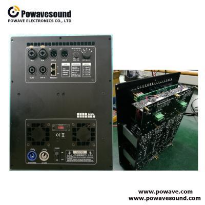 China DSP-2304, class d amplifier module DSP control speaker amplifier built in Pre-set recall knob 2*400W + 1000W for sale