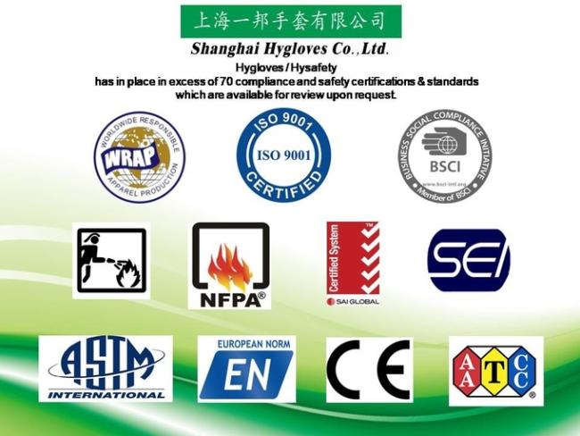 AS / NZS 2161 SAI Heat Resistance Firefighter Gloves Washable Eco Friendly Wristlet 0