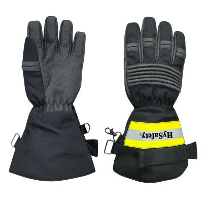 중국 화염 retardant 천으로 된 메타 아라미드 후면 장갑 EN659 인격 보호 및 EN388 3X43F 인격 소방 장갑 판매용