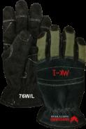 China Firefighter Gloves Featuring NFPA 1970 Certification Treated Goatskin Palm Kevlar Back and Polyurethane Moisture Barrier for sale