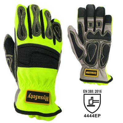 중국 높은 눈에 보이는 글라스파이버 구조 구출 글러브는 터틀넥 커프스를 엘라스티치즈드 판매용