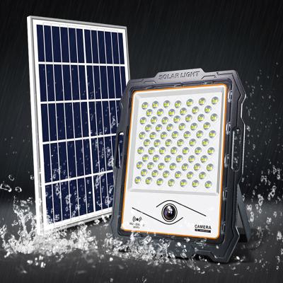 China 100w 200w 300w 400w Solar Powered LED Street Lights WIFI 4G Control CCTV Camera for sale