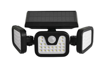 China LED Solar Light Outdoor 3 Head Motion Sensor Wide Angle Illumination Waterproof Solar Wall Lamp Garden Garage Lights for sale