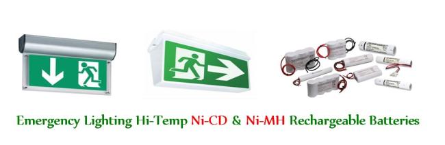 D4000mAh 4.8V NICD Rechargeable Batteries Emergency Lighting 70 Degree