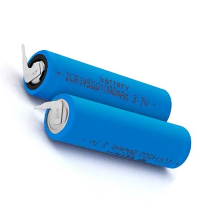 China 14500 Lithium Ion Battery Pack INR ICR14500 750mah 800mAh 850mah 900mah 1000mah for sale