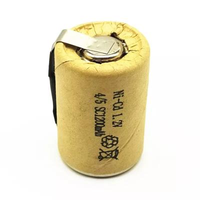 China 1.2V 4/5SC Size NiCd Rechargeable Batteries 1200mAh Sub C Nicd Battery Cell for sale