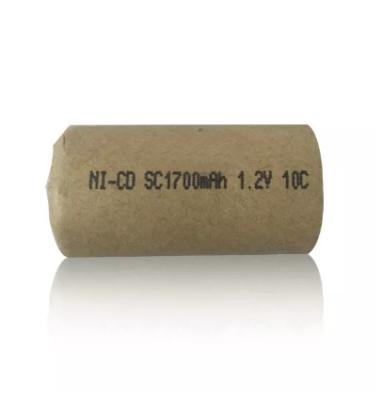 China 1.2V 4/5SC Size NiCd Rechargeable Batteries 1200mAh Sub C Nicd Battery Cell for sale