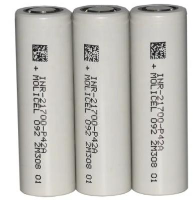 China Molicel Cell Lithium Ion Rechargeable Batteries 3.7V 4200MAH 45A 21700 for sale