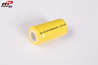 China Der Akku-hohen Teeratur SC1600mAh 1.2V NiCd Zustimmung CER Zelle zu verkaufen