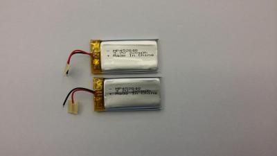 China IEC62133 3.7V Lithium Polymer Battery 452040 320mAh Video Recorder UN38.3 for sale