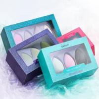 China Custom Label Biodegradable Paper Packaging Box For Cosmetics Sponge Egg Packaging for sale